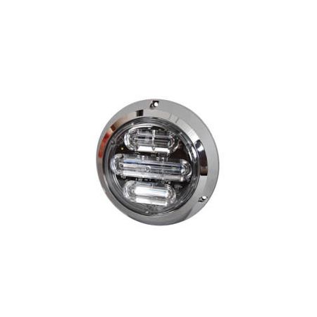 Amber 10 LED Wide Angle Warning Light with 3 Bolt Fixing - 12/24V