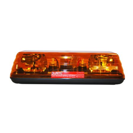 Amber Rotating Beacon Light Bar with 2 Bolt Fixing - 12/24V