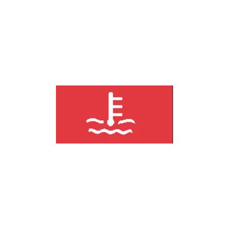Red Water Temperature Warning Rocker Switch Lens - bottom half