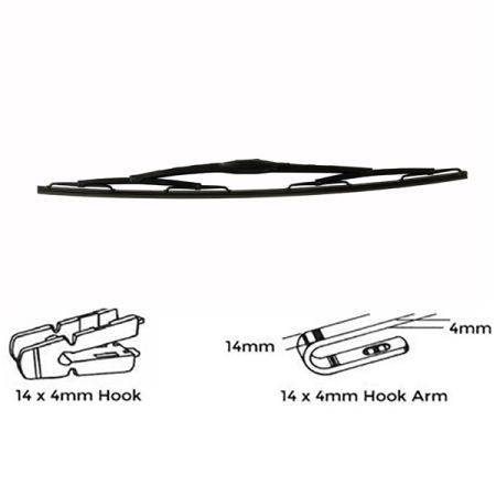 Heavy-Duty 26" 650mm Wiper Blade - Hook Fitting