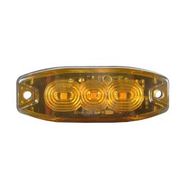 Ultra Slim Rear LED Direction Indicator Light, Amber Lens - 12/24V