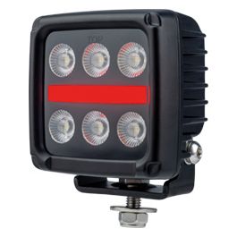 Durite 60W Heavy Duty LED Work Lamp with Amber and Red Position Lamp ...