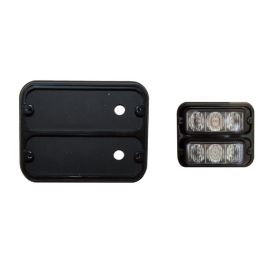 Black Plastic Bezel for Double Mounted 3 LED Horizontal Warning Light