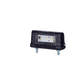 93mm Universal Black Plastic LED Number Plate Lamp - 12/24V