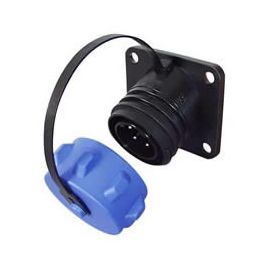2 Pin Heavy Duty Waterproof Plastic Bulkhead Socket - 32A