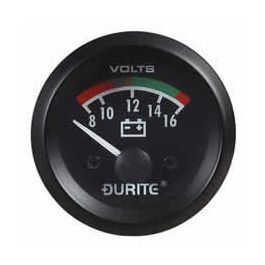 12V Illuminated Voltmeter - 52mm