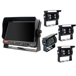 CCTV Kit 7" Quad Colour 4 1080P Rear Cams 12/24v Bx1